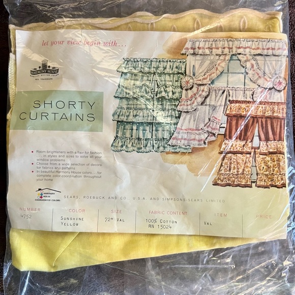 Other | Vintage Harmony House Sears Brand Shorty Curtains | Poshmark